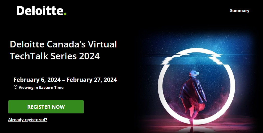 Deloitte Canada’s Virtual TechTalk Series 2024